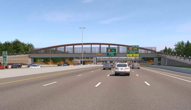 Gordie Howe International Bridge project includes 5 new pedestrian bridges