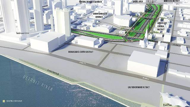 Proposed plans for I-375 reconstruction